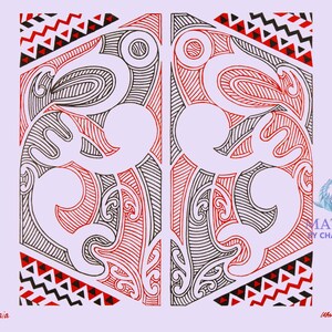 Maori Manaia Inspired Wall Art, Mythical Creature Wall Art, Polynesian ...