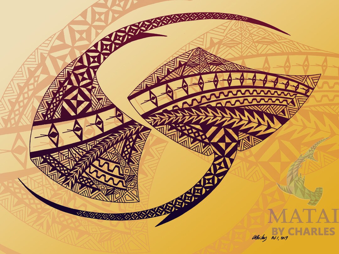 Polynesian Stingray Art, Stingray Wall Art, Stingray Digital Wall Art ...