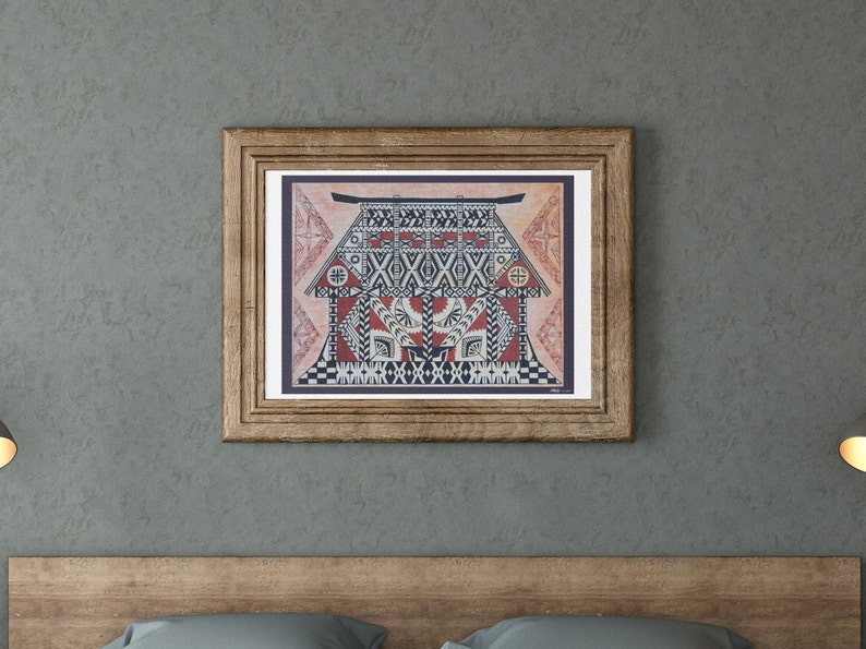 Fijian House Tapa Art, Polynesian Wall Decor (digital Download) - Etsy