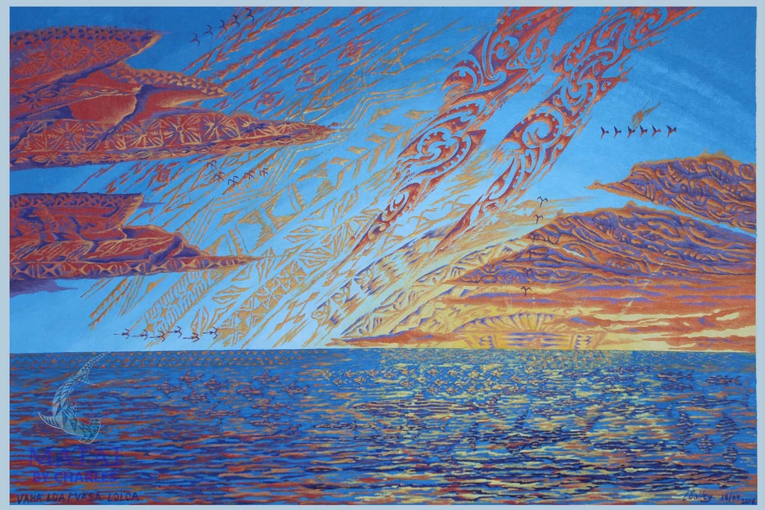 Polynesian Wall Art, Polynesian Digital Wall Art, Ocean Art. - Etsy