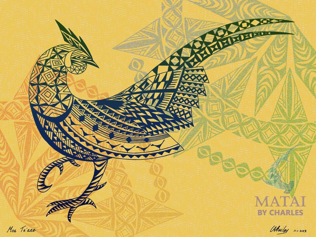 Rooster Wall Art, Rooster Digital Download, Polynesian Rooster Art ...