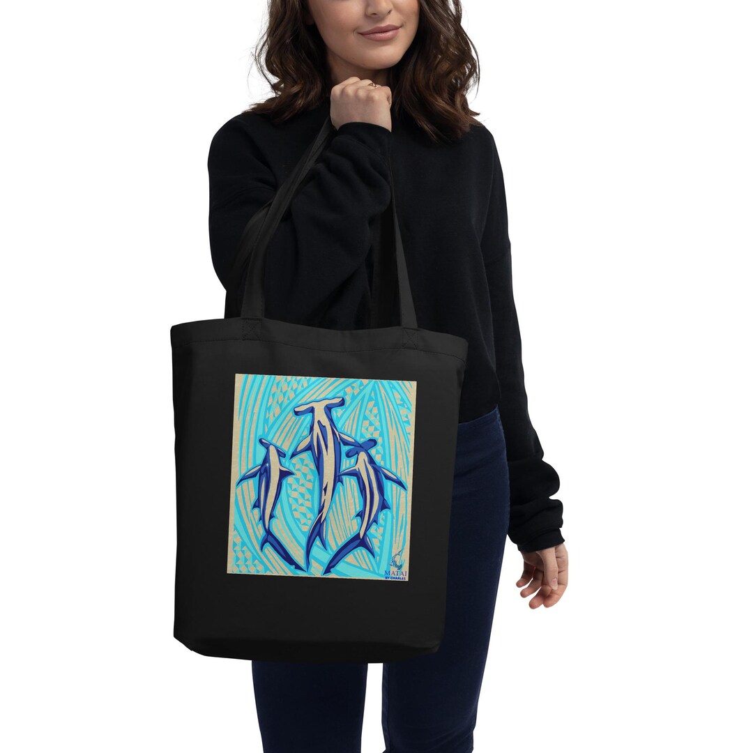 Polynesian Hammerhead Shark Organic Cotton Tote Bag - Etsy