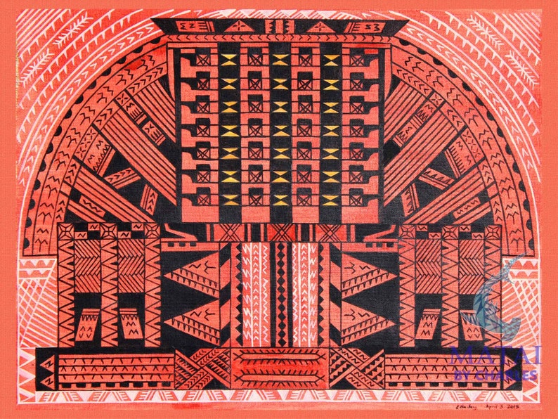 Polynesian Wall Art, Samoan House Wall Art, Samoan Inspired Painting ...