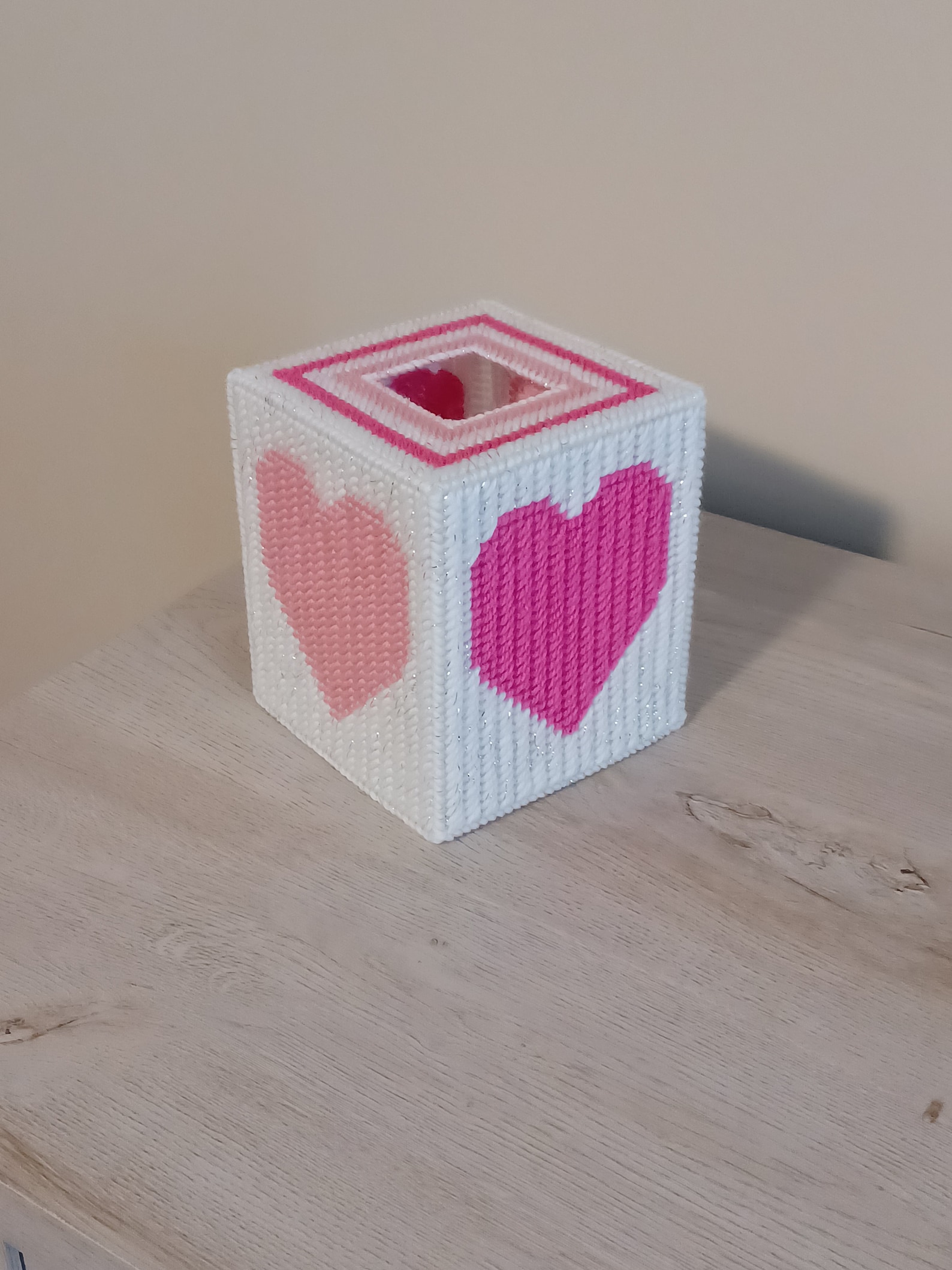 Pink Heart Tissue Box - Etsy