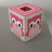 Owl pink Tissue Box Cover - Etsy