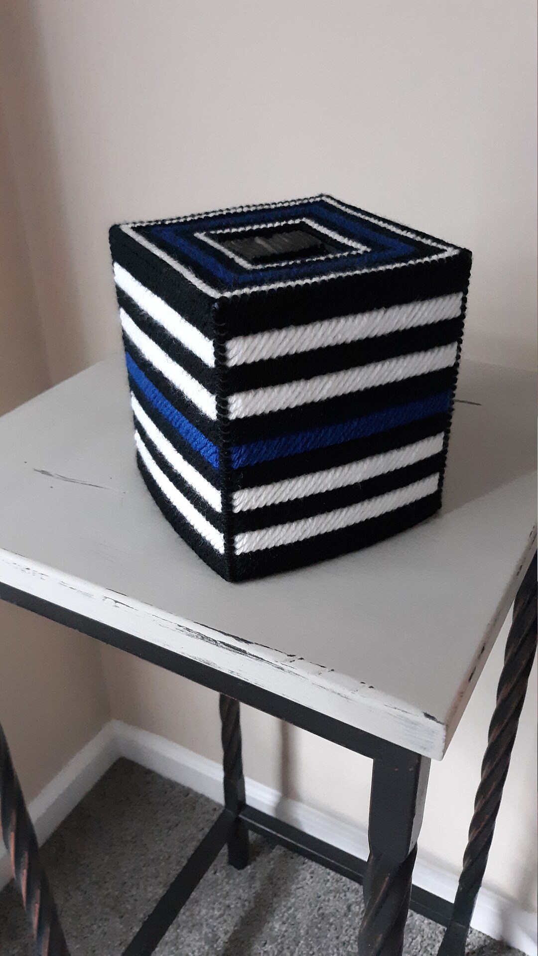 Thin Blue Line Tissue Box - Etsy