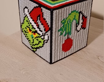 Grinch Inspired Tissue Box Cover / Fits Boutique-size Tissue Box ...