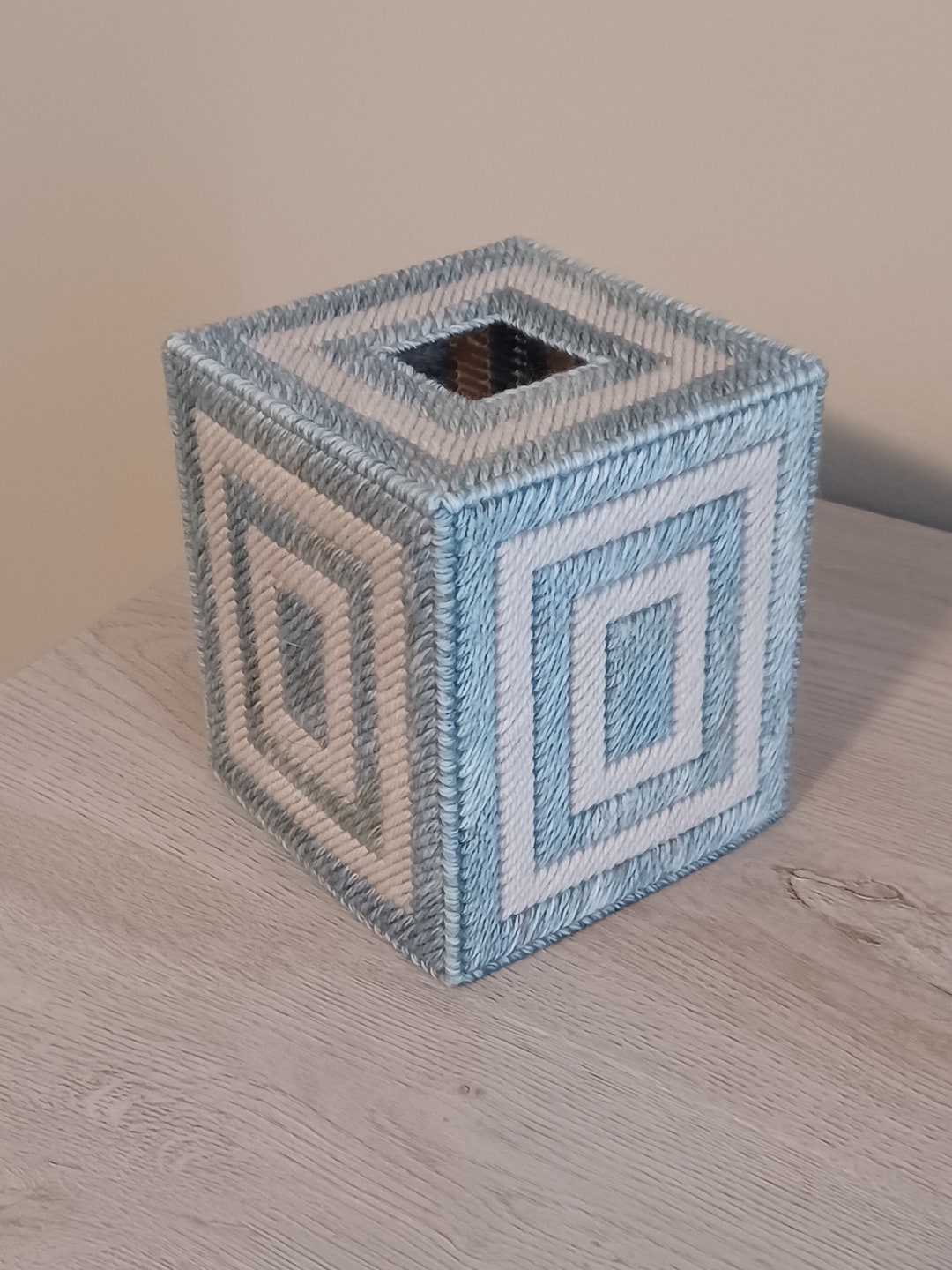 River Ripple Geometric Tissue Box - Etsy