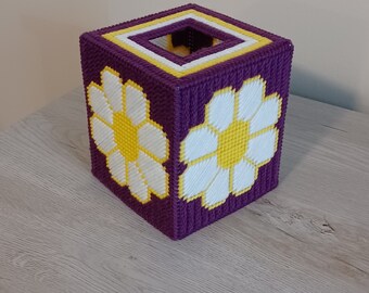 Needlepoint Tissue Box Cover, New, Handmade - Etsy