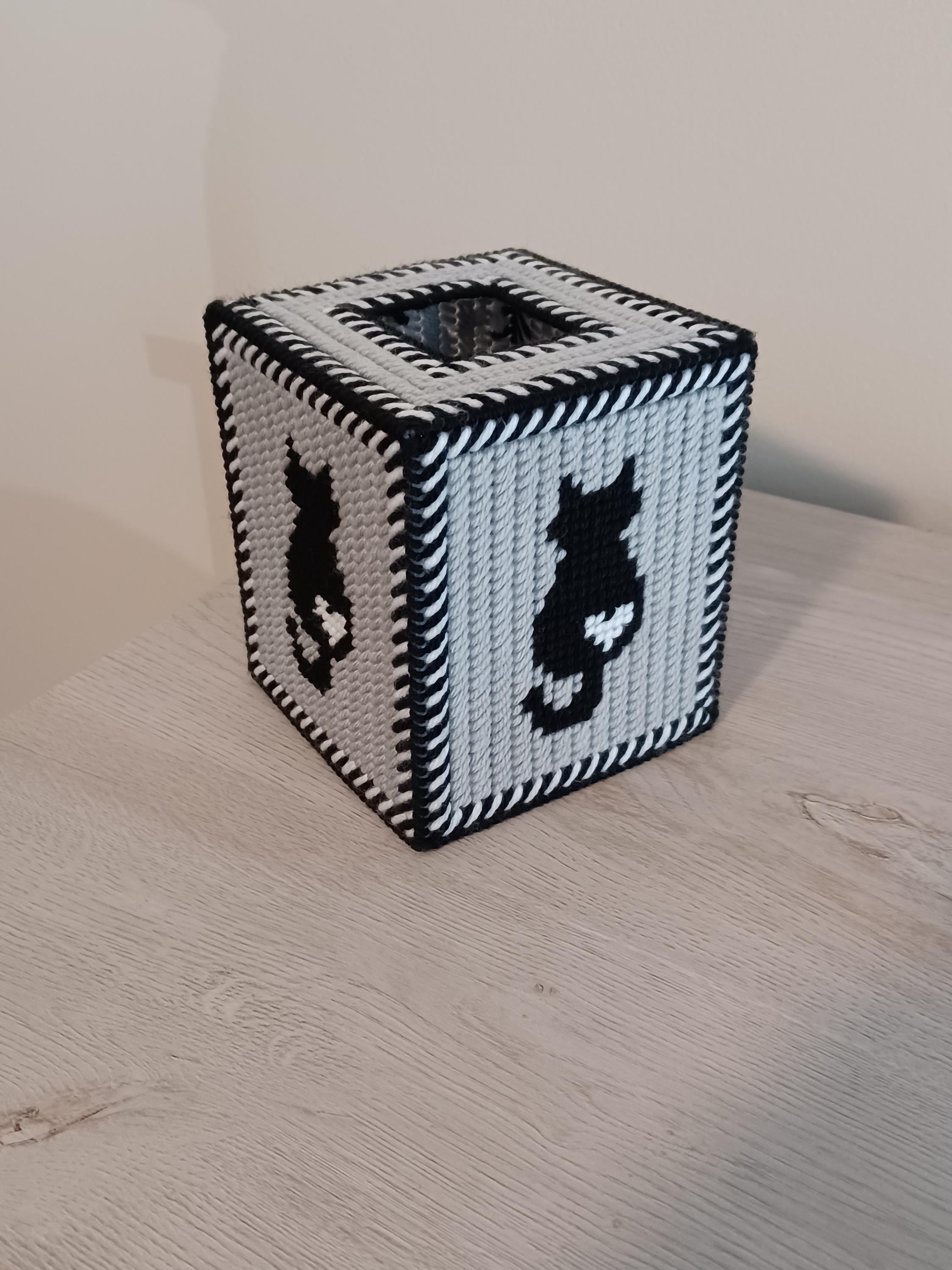 Cat Tissue Box (gray Background) - Etsy