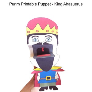 11 Printable Purim Puppets, Instant Download, Purim Download, Mouth ...
