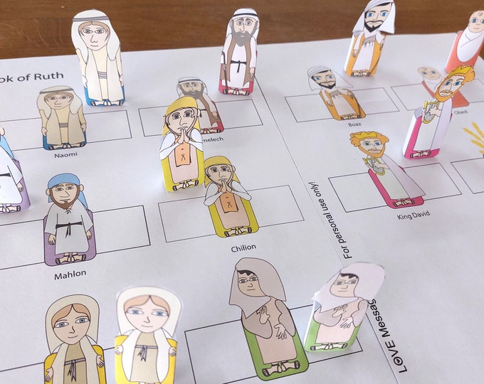 Shavuot Puppets - Shavuos Craft for Kids - Full Color and Color-in ...