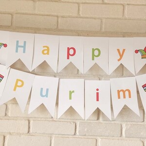 Happy Purim Banner, Printable, Jewish Celebration, פורים שמח, Jewish ...