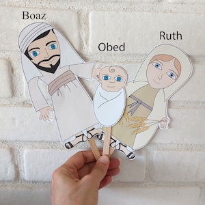 Printable Book of Ruth Puppets, Instant Download, Shavuot Download ...