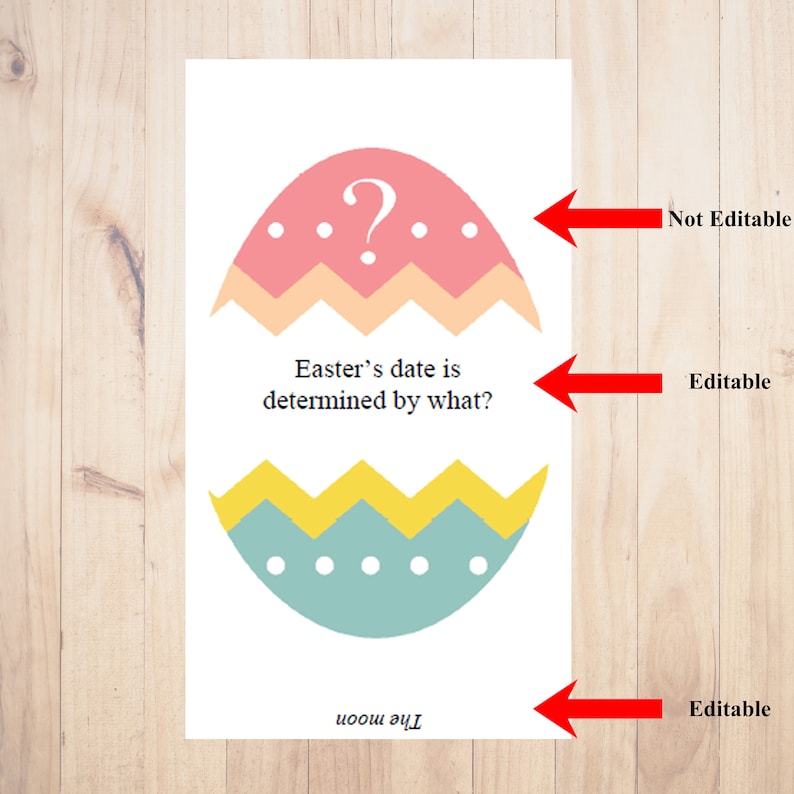 Printable & Editable Easter Trivia Game , 50 Cards, Family Game ...