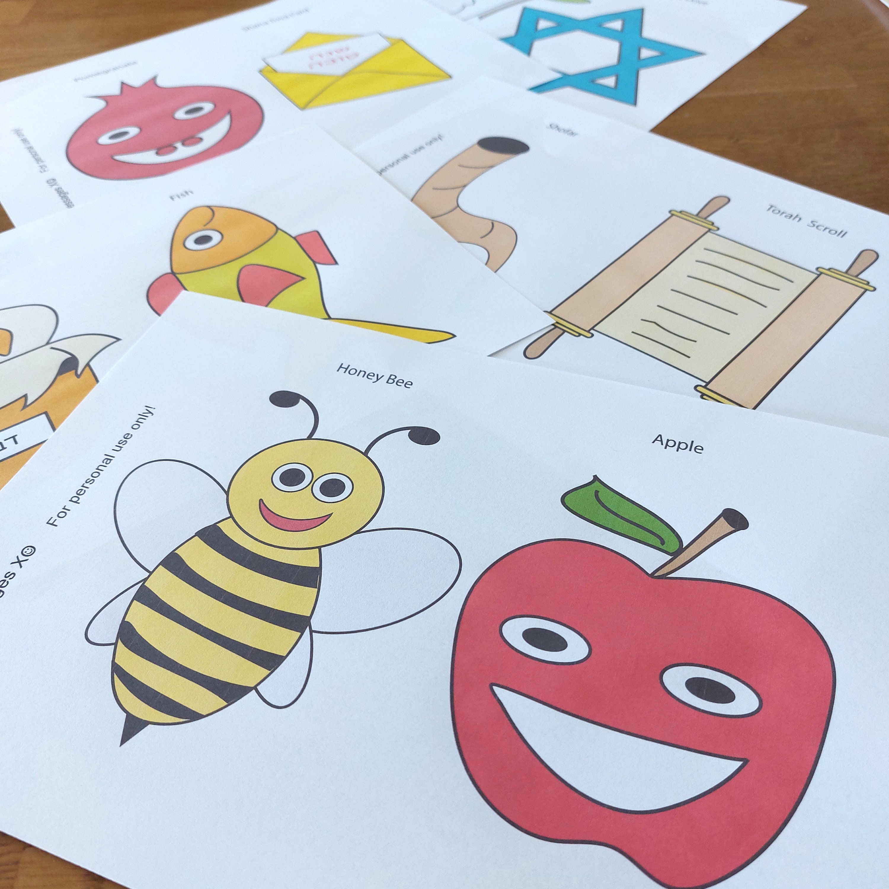 10 Rosh Hashanah Printable Puppetsinstant Download Stick - Etsy