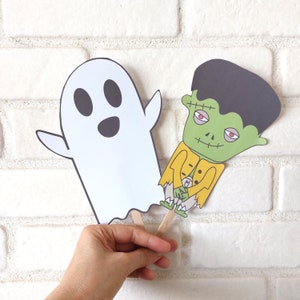 Printable Halloween Coloring Pages for Kids and Halloween Puppets ...