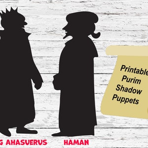 Printable Purim Shadow Puppets, Instant Download, Purim Download ...