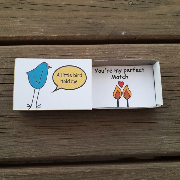 Matchbox Cards - Etsy
