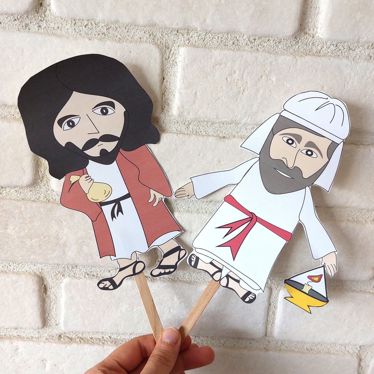 Easter Story Puppets for Kids, Instant Download, Bible Story, Palm ...