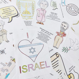 Printable Yom Ha'atzmaut Activity Pages and Crafts for Kids, 30 Pages ...