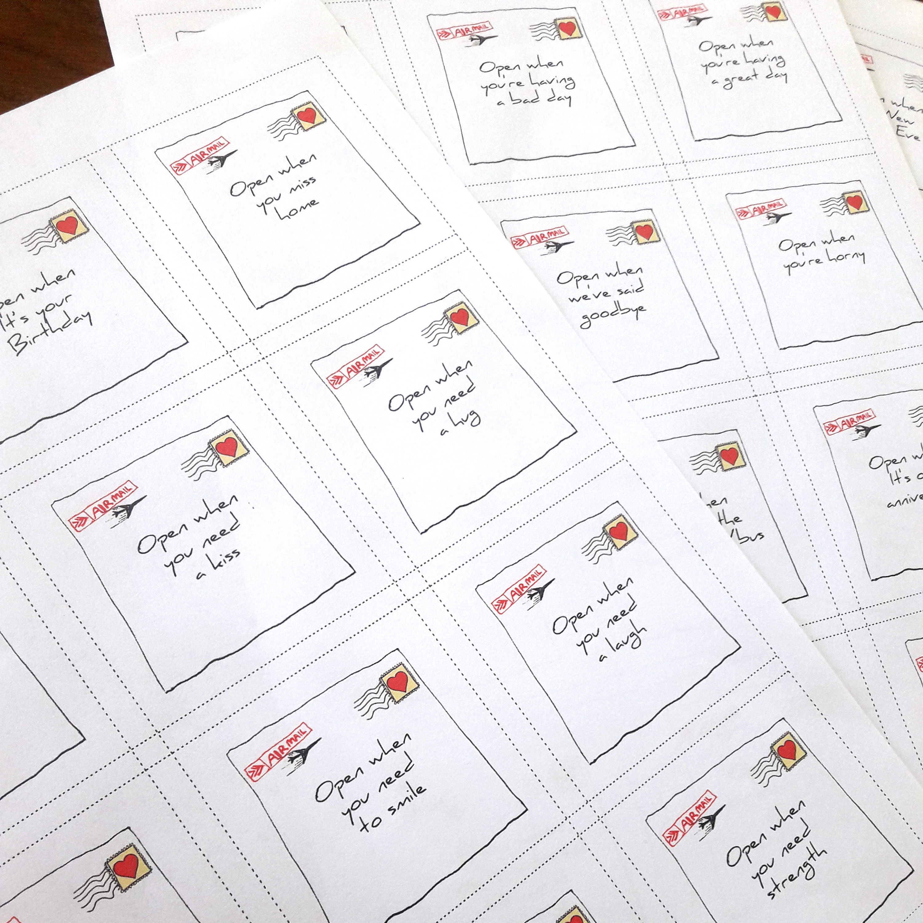 48 Open When Envelope Covers Printable digital Download - Etsy UK