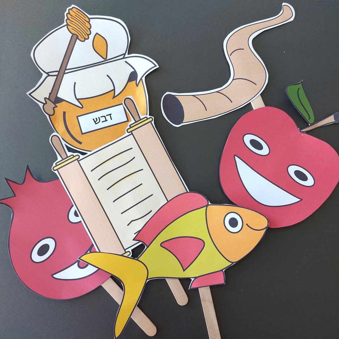 10 Rosh Hashanah Printable Puppets,instant Download, Stick Puppets ...