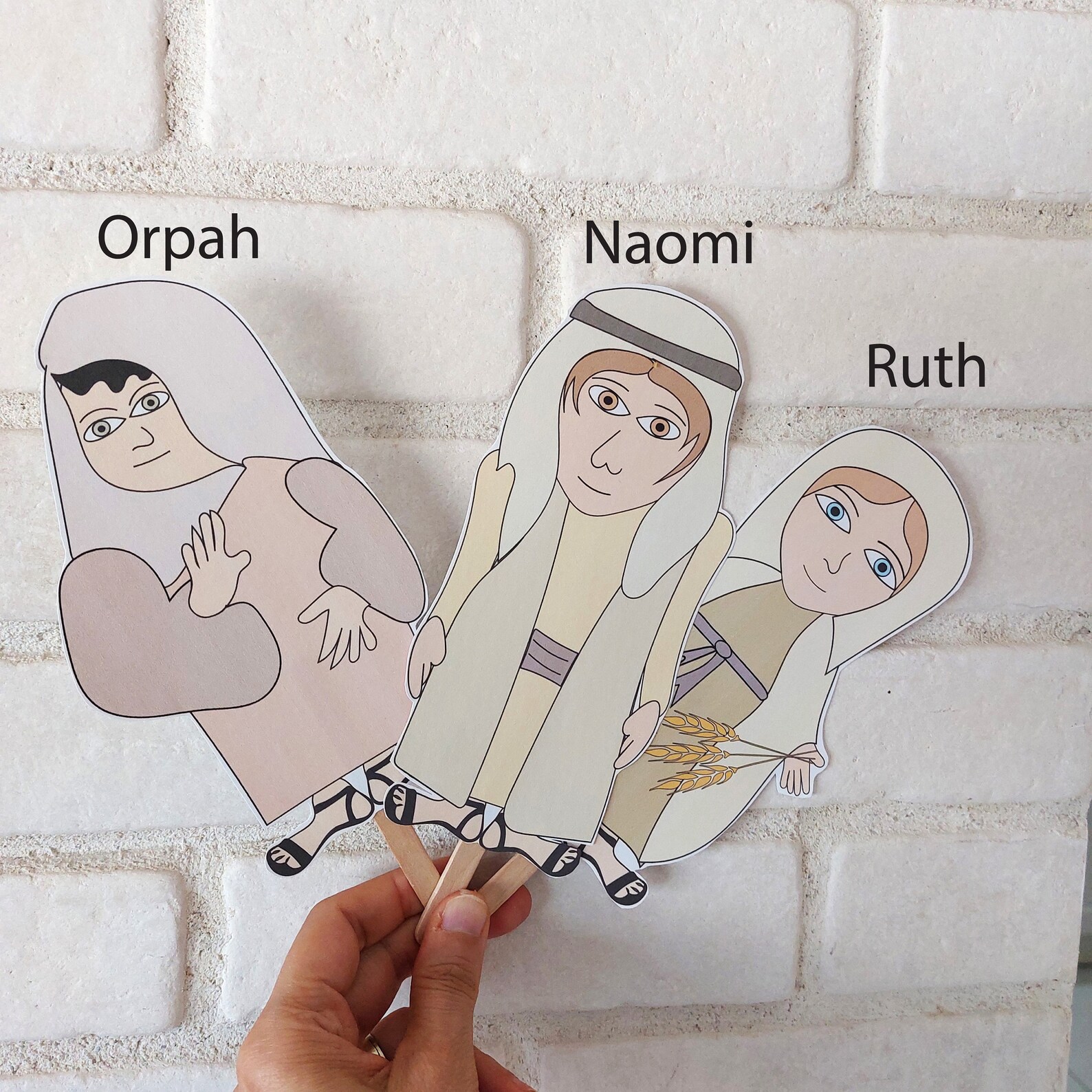 Printable Book of Ruth Puppets, Instant Download, Shavuot Download ...