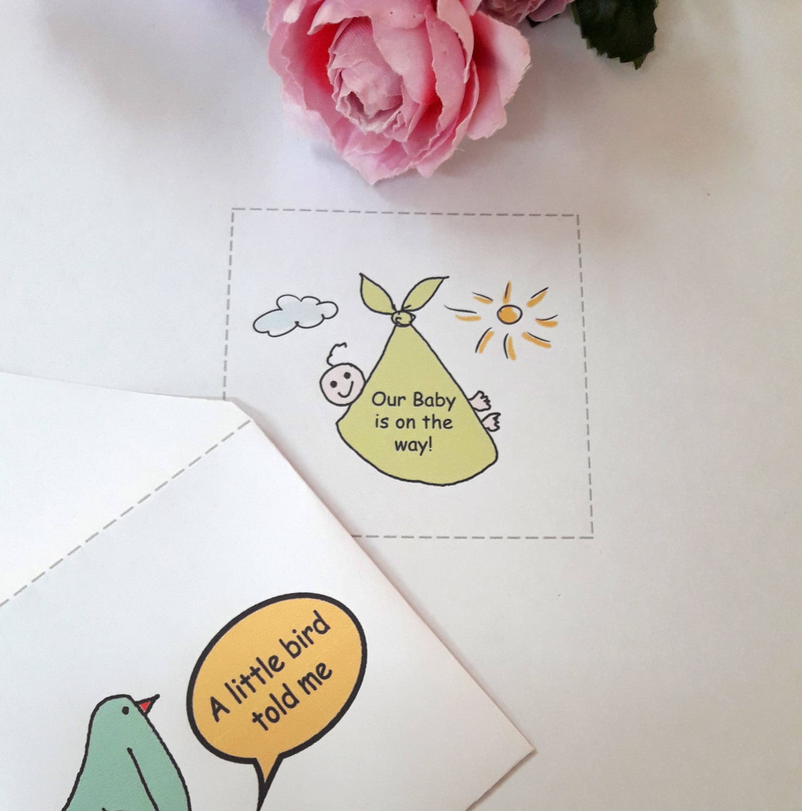 Baby is on the Way, Printable, Digital Card, Announce Pregnancy, We're ...