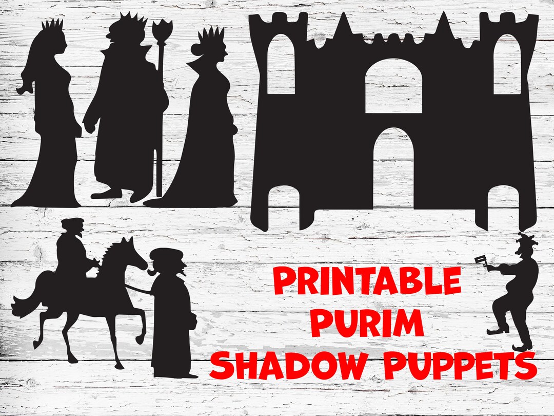Printable Purim Shadow Puppets, Instant Download, Purim Download ...
