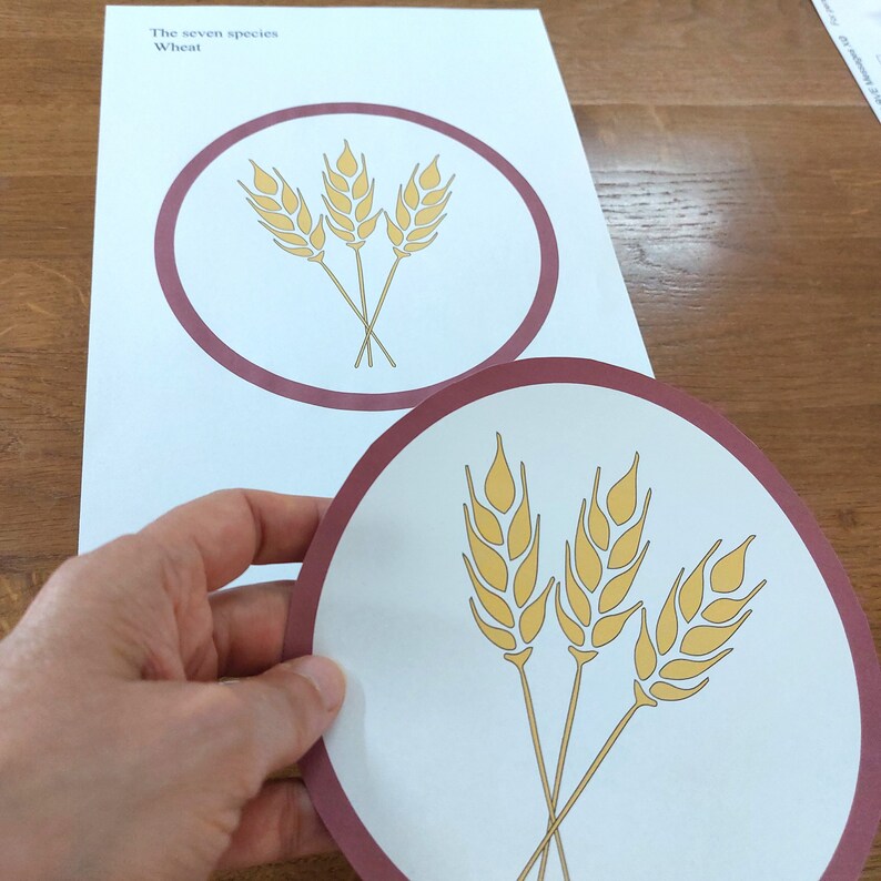 Printable Seven Species of Israel Shivat Haminim Instant - Etsy