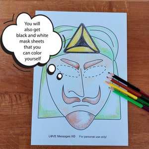 11 Printable Purim Masks, Instant Download, Purim Download, Paper Toys ...