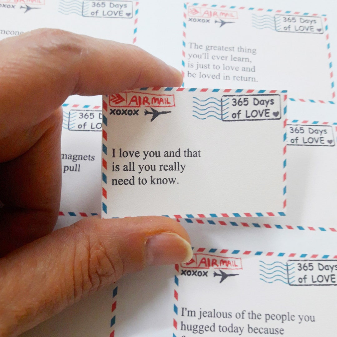 Printable Love Notes, Sentimental 365 Reasons Why I Love You Fun Mini ...
