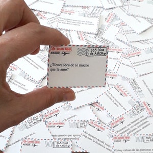 365 Love Cards in Spanish , Editable and Printable, Digital PDF Files ...