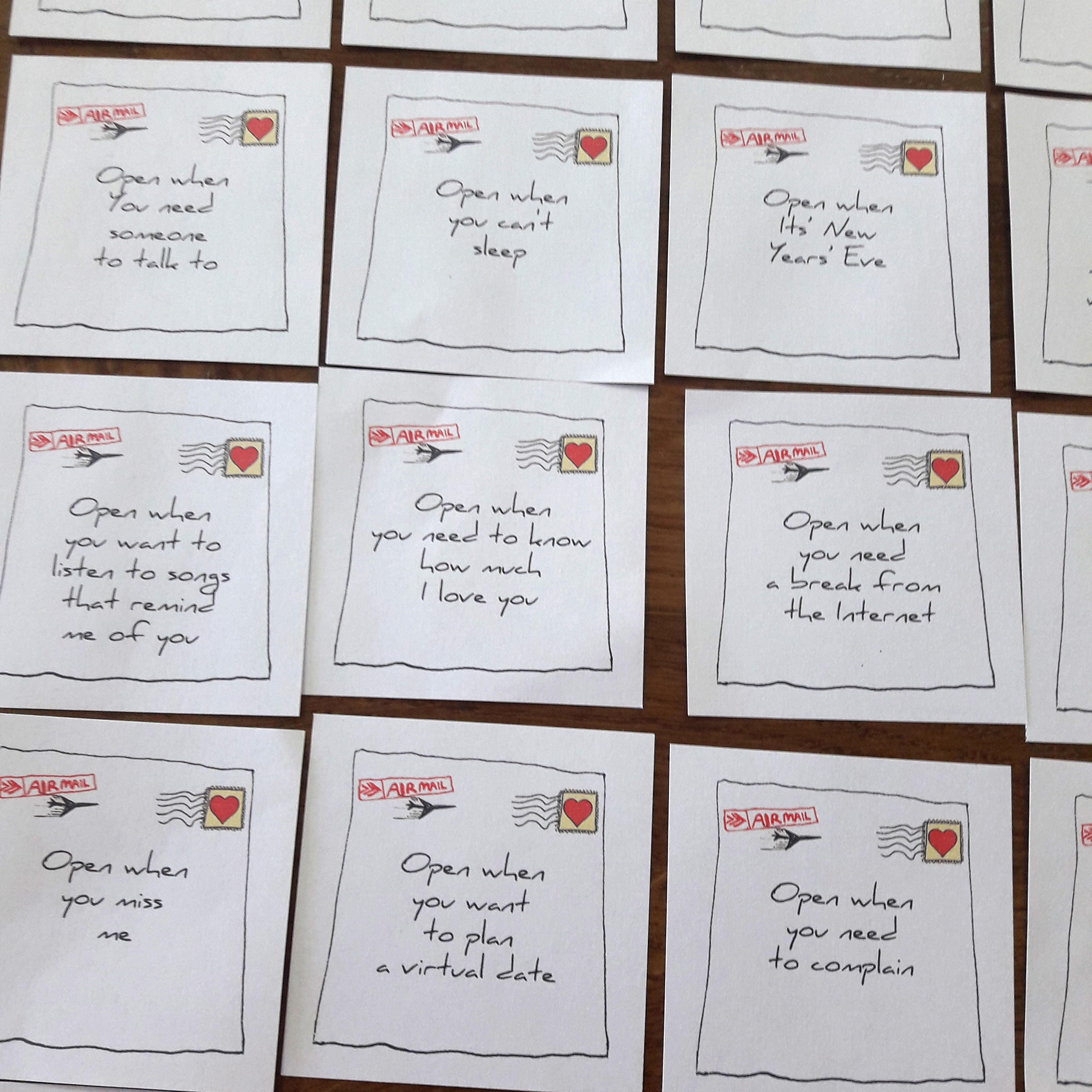 48 Open When Envelope Covers Printable digital Download - Etsy Israel