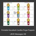 Printable Hanukkah Nine Candles Finger Puppets, Gift for Kids, Hanukkah ...
