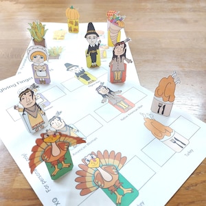 Thanksgiving Finger Puppets , Printable PDF, Instant Download ...