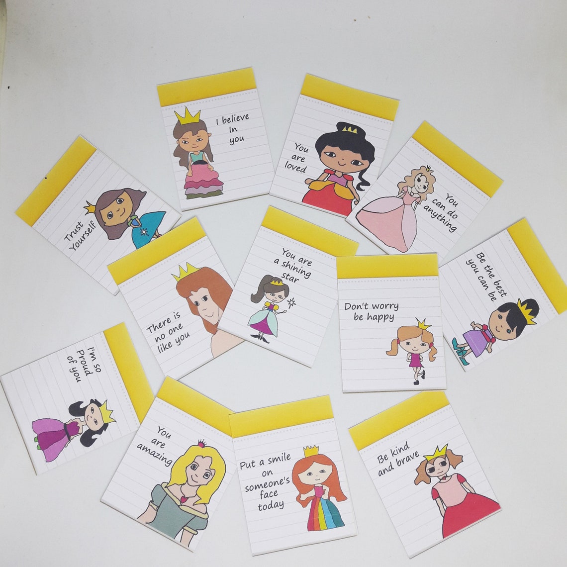 Princess Lunch Box Notes 12 Lunch Cards Instant Download | Etsy