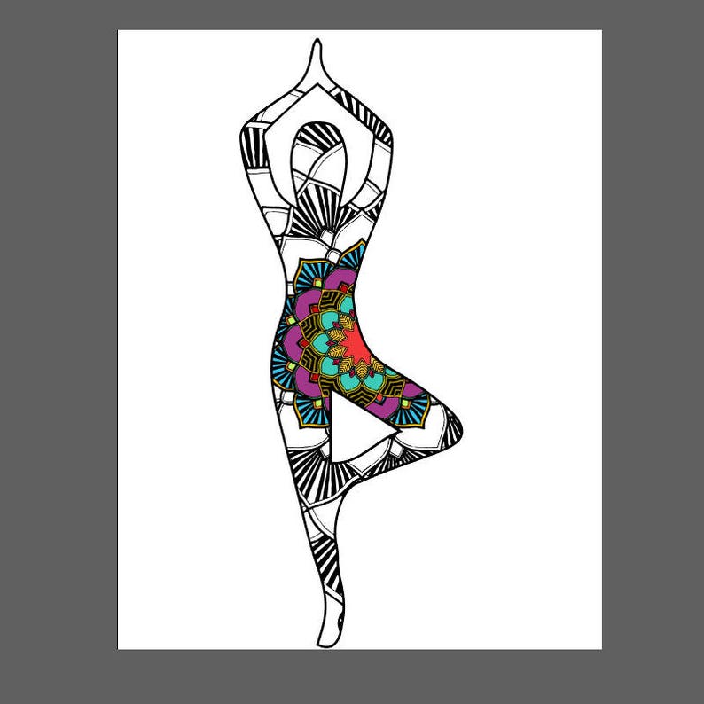 Mandala Coloring Book 30 Coloring Pages Printable Yoga - Etsy