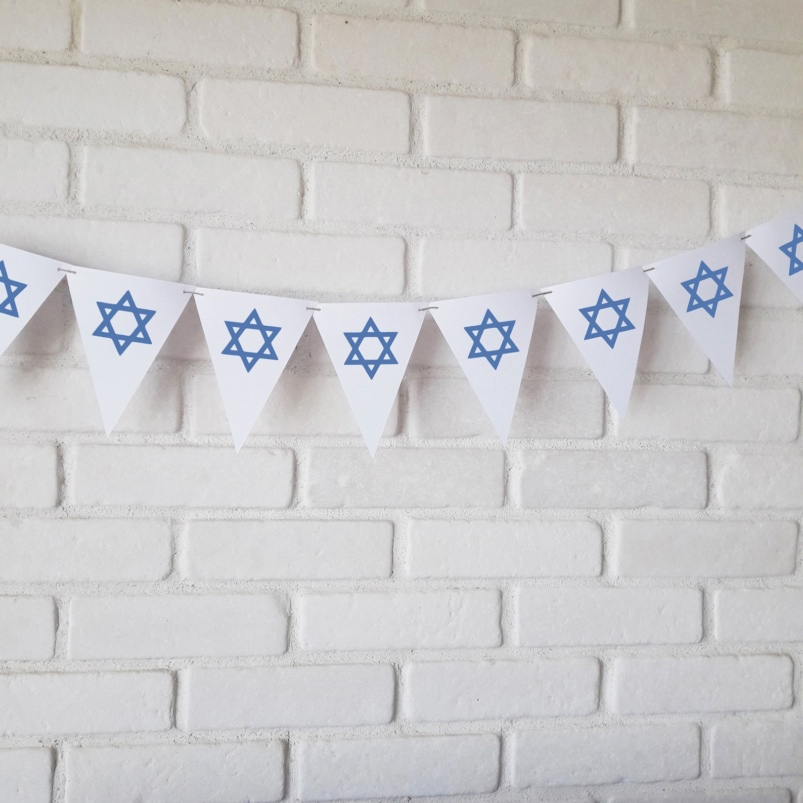 Star of David Garland, Jewish Printable, Yom Haatzmaut Party, Israel ...