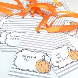 Fall Tags, Gift Tags, Editable, Printable, Fall Cookie Tags, Digital ...