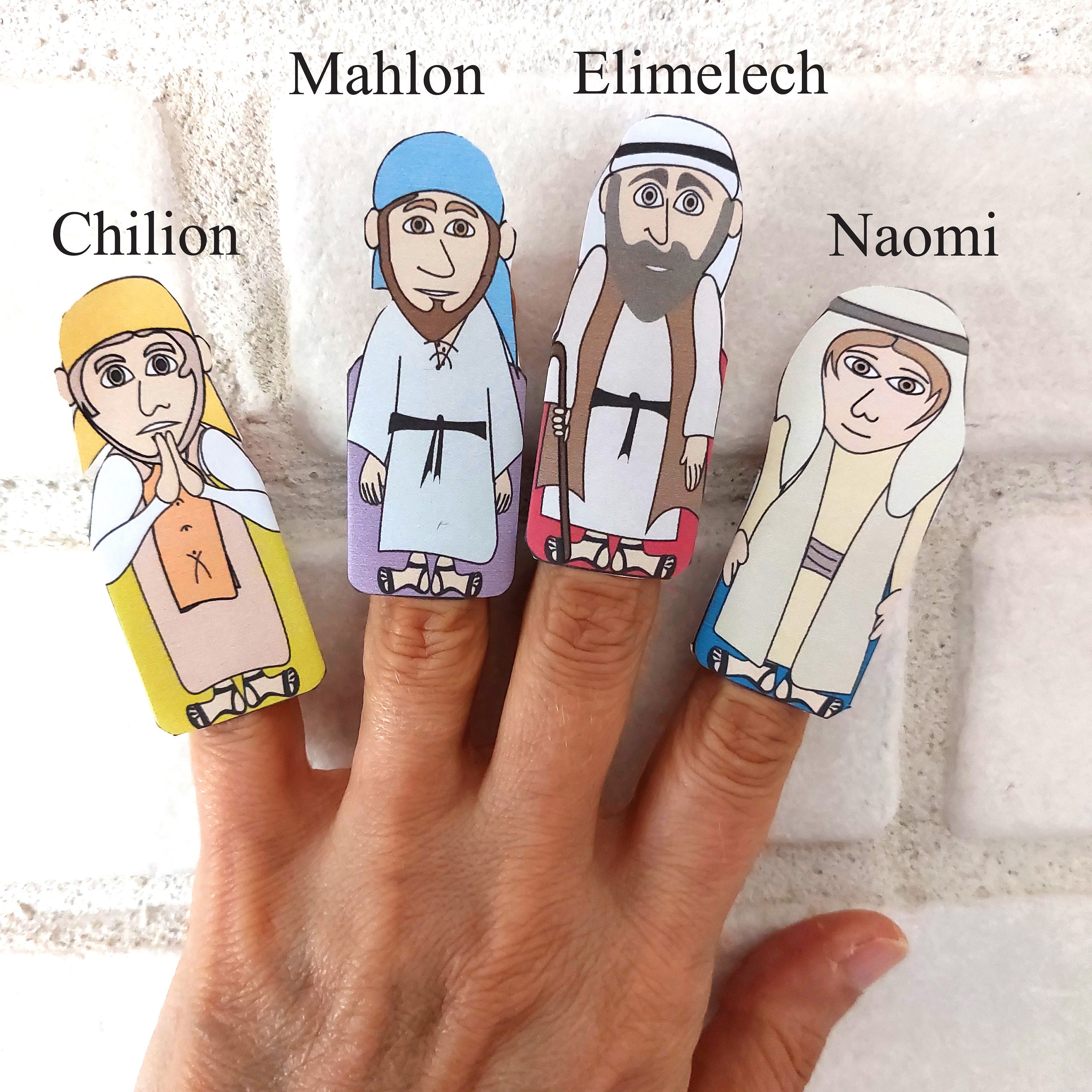 Printable Book of Ruth Finger Puppets Instant Download Bible | Etsy