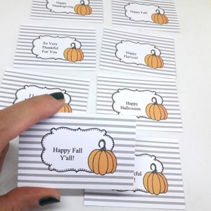 Fall Tags, Gift Tags, Editable, Printable, Fall Cookie Tags, Digital ...