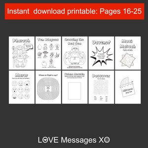 Printable Passover Haggadah for Kids, 25 Pages, Instant Download PDF ...