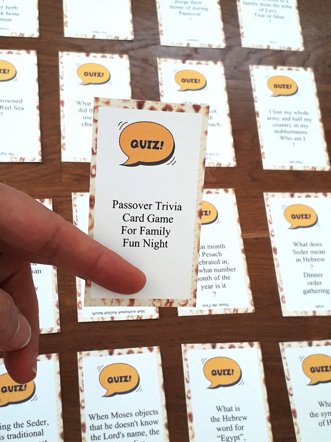 Passover Game , 50 Trivia Cards, Family Game, Instant Download ...