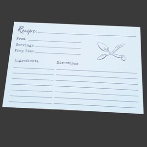 Recipe Card, Recipe Printable, Shower Gift, Recipe Index Card, Kitchen ...