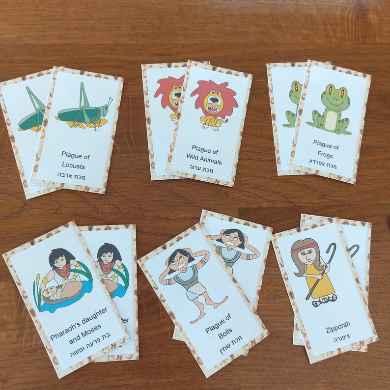 Passover Card Game Printable Cards Instant Download Memory - Etsy