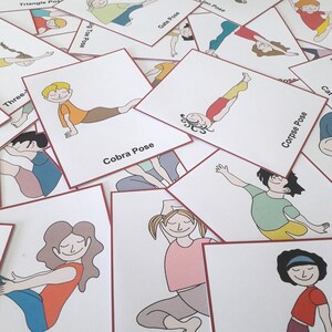 Yoga Cards for Kids, 44 Montessori Cards, Printable and Editable Cards ...