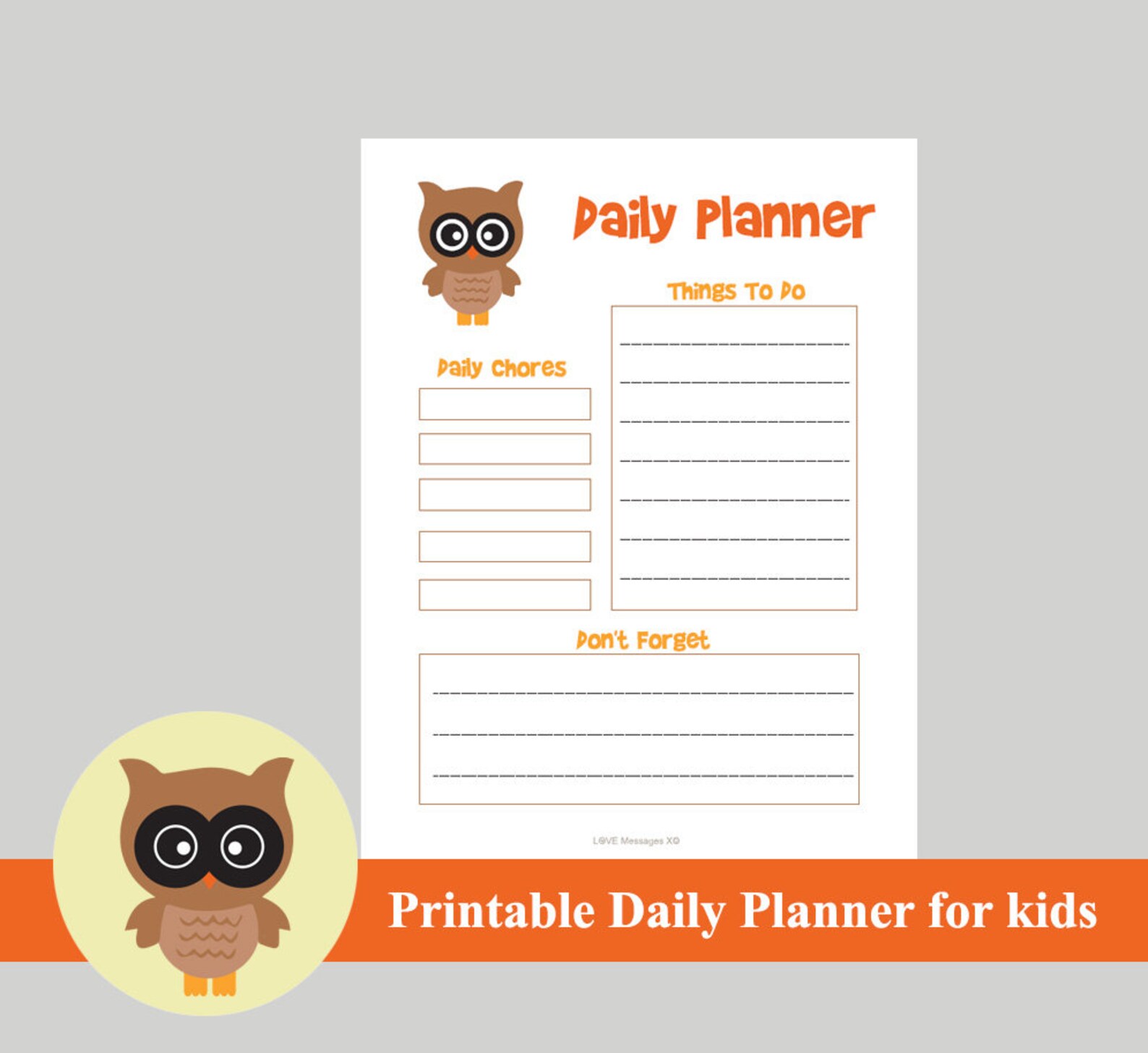 Daily Planner for Kids Printable Instant Download Routine - Etsy