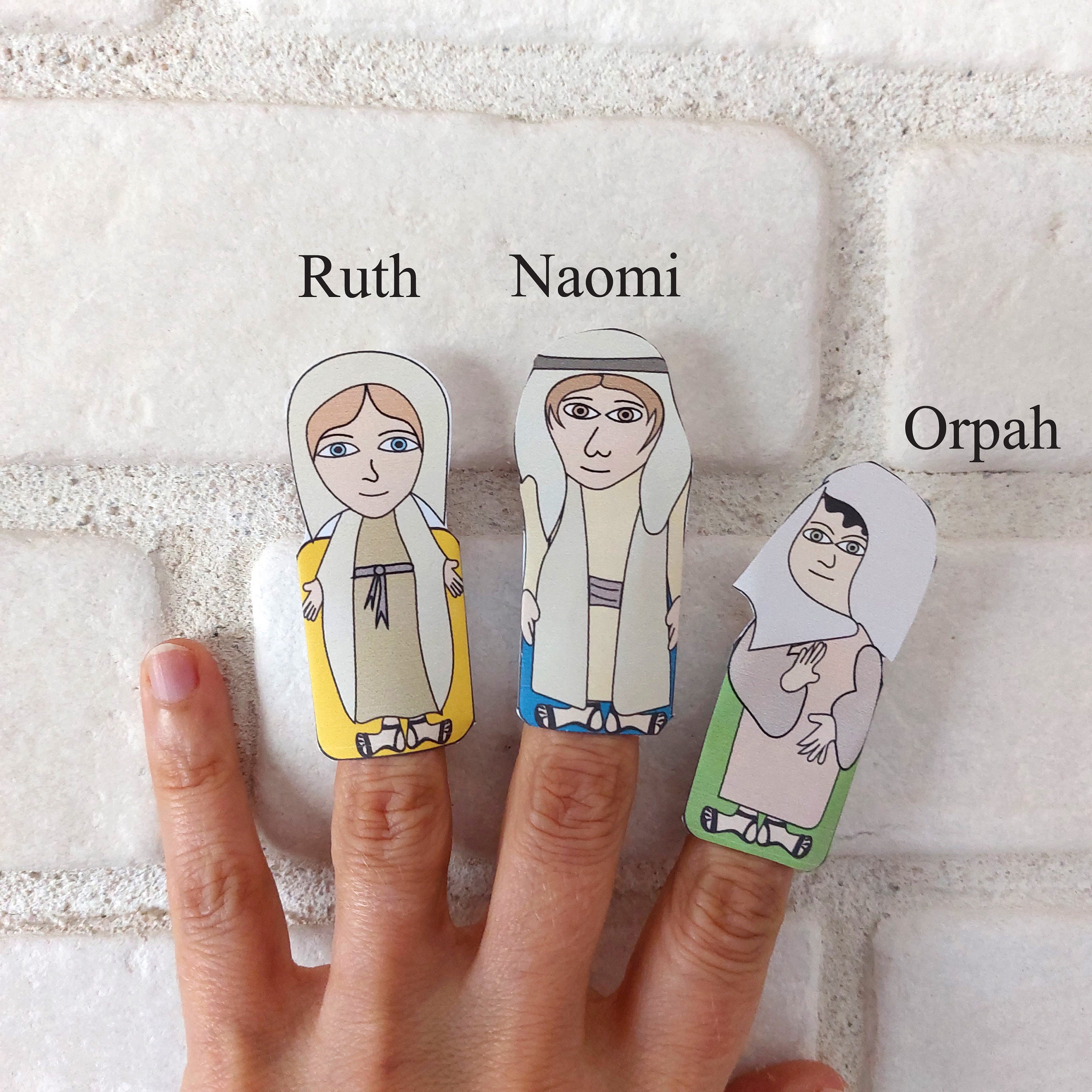Printable Book of Ruth Finger Puppets Instant Download Bible | Etsy